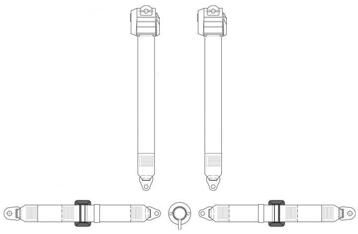 H4 Retractable Harness - GWR Safety Systems - Seat belt Manufacturer